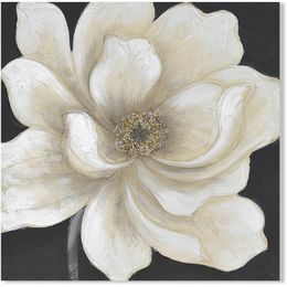Signes Grimalt - Wand Adorno Tisch Weiße Blumenbilder weiß 60x3x60cm 28079 - Blanco