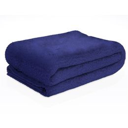 Intirilife - Kuscheldecke 200 x 150 cm in nacht blau - Flauschig warme Decke als Couchdecke Wohndecke Fleecedecke Indoor Outdoor - blue
