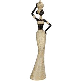 Afrikanische Figurenfiguren Afrikanische Figur afrikanische und braune Elefanten 7x10x36cm 30033 - Marrón - Signes Grimalt