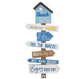 Signes Grimalt - Marine Figur Wall Adorno Wand Adgane Beach Blue Holzplatten 6x35x83cm 26498 - Azul