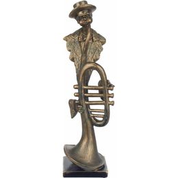 Person -Abbildungen Figur Musiker Gold Bronze Trompet 42x11x12Cm 27505 - Dorado - Signes Grimalt