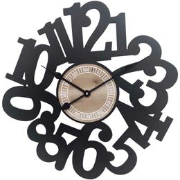 Signes Grimalt Wand adorno Uhr Schwarze Uhren schwarze Uhren 60x5x60cm 26969 - Negro