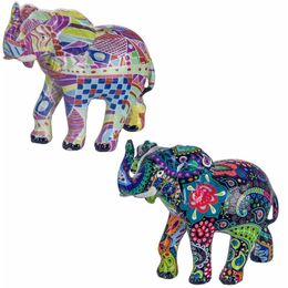 Signes Grimalt - Elefantenfigur Figuren Elefant Abbildung 2 Mehrfarbige Tiereinheiten 11x6x12Cm 27275 - Multicolor