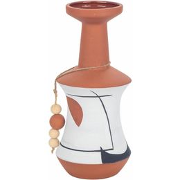 Signes Grimalt - Dekorationsvase Dekorative Vase -Vasen und brauner Halter 13x13x30cm 29975 - Marrón