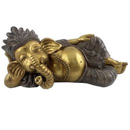 Signes Grimalt - Buddha -Figurenfiguren Abbildung Ganesha Liegen goldener Buddhas 14x41x18cm 30076 - Dorado