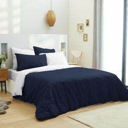 Univers Decor - Komplettpaket 6 Stück marine/weiß Bettbezug für Bett 180 x 200 cm Kingsize 100% Baumwolle / 57 Fäden/cm². - bleu