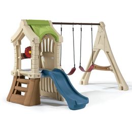 Play up Gym Set Spielturm mit Rutsche und Schaukel xxl Kunststoff Spielplatz / Spielgerät für Kinder - mehrfarbig - Step2