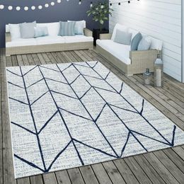 Paco Home - In- & Outdoor Flachgewebe Teppich Geometrisch Skandinavisches Motiv In Weiß 120x170 cm