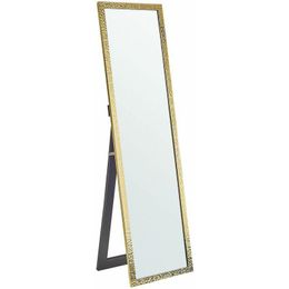 Beliani - Stehspiegel Gold 40 x 140 cm Kunststoff Rechteckig Modern Retro Stil - Gold