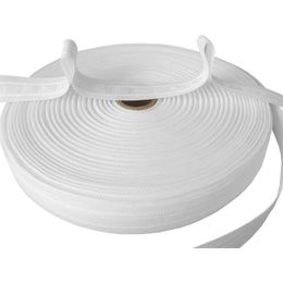 Bestlivings Faltenband mit 1er Falte Weiß 25mm ( Länge: 50m ), 1:1,5 Gardinenband zum Aufnähen für Stoffe, Gardinen und Vorhänge, Kräuselband