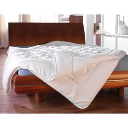 Bestlivings - Bettdecke 135x200cm, Allergiker geeignet - waschbar bei 95°C - bestehend aus 2 Schlafdecken mit Druckknöpfen - Weiß