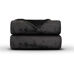 Bestlivings - Kuscheldecke Mirabella - hochwertige Flauschige Decke, Cashmere Touch, 220 x 240 cm - Schwarz - Schwarz