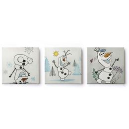Disney - Wanddeko Set of 3 Frozen Olaf 3/30x30cm