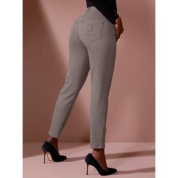 5-Pocket-Jeans Ascari Gr. 38, Normalgrößen, grau (dunkeltaupe) Damen Jeans 5-Pocket-Jeans