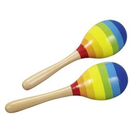 Gollnest & Kiesel Spielzeug-Musikinstrument Maracas 2 Stück Regenbogen Musikinstrument für Kinder 61922