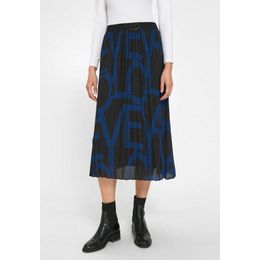 Basler Plisseerock Skirt, blau|schwarz