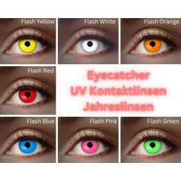 Eyecatcher Jahreslinsen Leuchtende UV Kontaktlinsen diverse Farben fluoreszierend