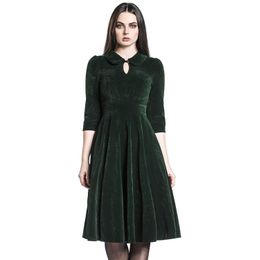 H&R London H&R London Glamorous Velvet Tea Dress Mittellanges Kleid dunkelgrün in XL