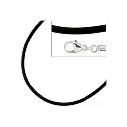 Jobo Kette ohne Anhänger, 925 Silber 45 cm 2 mm, schwarz|silberfarben