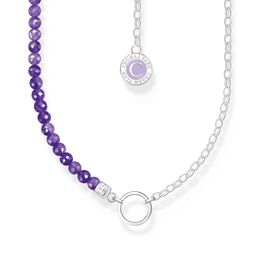 Thomas Sabo Member Charm-Kette mit Gliedern und imitiertem Amethyst Silber