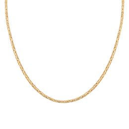 CAI Collierkettchen CAÏ "925 Silber vergoldet Königskette diamantiert" Halsketten Gr. 42cm, Silber 925 (Sterlingsilber), Länge: 42 cm, gelb Damen Königskette Königsketten