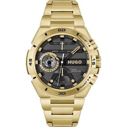 Multifunktionsuhr Hugo "WILD, 1530338" Armbanduhren goldfarben Herren Quarzuhren