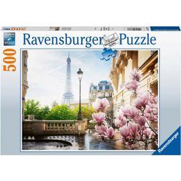 Ravensburger Puzzle Frühling in Paris, 500 Puzzleteile, Made in Germany; FSC®- schützt Wald - weltweit, bunt