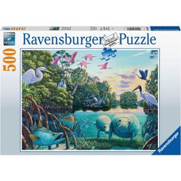 Ravensburger Puzzle Manatee Moments, 500 Puzzleteile, Made in Germany; FSC®- schützt Wald - weltweit, bunt