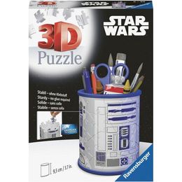 Ravensburger 3D-Puzzle Utensilo Star Wars R2D2, 54 Puzzleteile, Made in Europe; FSC®- schützt Wald - weltweit, blau|weiß