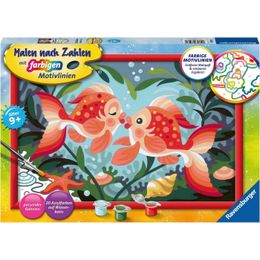 Ravensburger Malen nach Zahlen Verliebte Fische, Made in Europe; FSC®- schützt Wald - weltweit, bunt