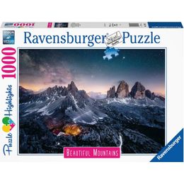 Ravensburger Puzzle Drei Zinnen, Dolomiten, 1000 Puzzleteile, Made in Germany; FSC®- schützt Wald - weltweit, bunt