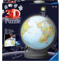 Ravensburger 3D-Puzzle Globus mit Licht, 540 Puzzleteile, mit LED-Modul; Made in Europe; FSC®- schützt Wald - weltweit, bunt