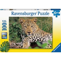 Ravensburger Puzzle Vio die Leopardin, 100 Puzzleteile, Made in Germany; FSC®- schützt Wald - weltweit, bunt