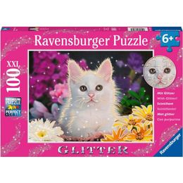 Ravensburger Puzzle Glitzerkatze, 100 Puzzleteile, Made in Germany; FSC®- schützt Wald - weltweit, bunt