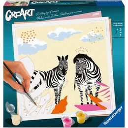 Ravensburger Malen nach Zahlen CreArt, Zebra, Made in Europe; FSC®- schützt Wald - weltweit, bunt