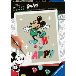 Ravensburger Malen nach Zahlen CreArt, Disney Mickey Mouse, H is for happy, Made in Europe; FSC®- schützt Wald - weltweit, bunt