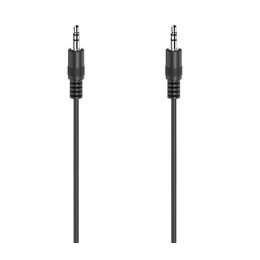 Hama Audio-Kabel 3,5-mm-Klinken-St.-3,5-mm-Klinken-St., Stereo 0,5m Audio-Kabel, 3,5-mm-Klinke, (50 cm), schwarz