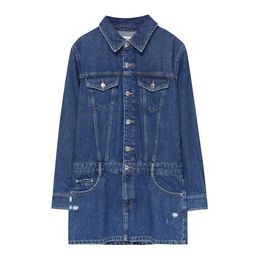 Pull&Bear Pull&Bear Kleid Damen Größe 34 blue denim Winterkleid