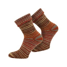 Normani Socken Herren Gr&ouml;&szlig;e 35/38 braun / gelb / orange / schwarz
