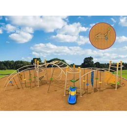 JVmoebel Spielturm für Kinder Holz Kletterturm Outdoor mit Rutsche Sportplatz