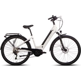 E-Bike SAXONETTE "Premium Sport (Wave)" E-Bikes Gr. 45 cm, 28 Zoll (71,12 cm), weiß E-Bikes