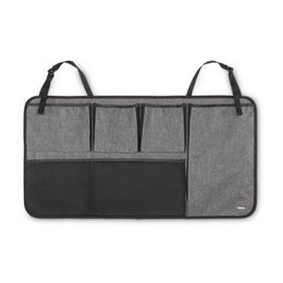 Hama Aufbewahrungstasche Auto Kofferraum Organizer für Rückwand groß, Schwarz Grau, 6 Fächer, grau