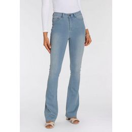 Arizona Bootcut-Jeans Ultra Stretch High Waist mit Shapingnähten, blau