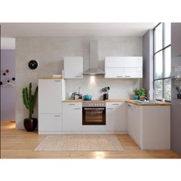 respekta Winkelk&uuml;che KBL280WSCG 280 cm Wei&szlig; - Wei&szlig;