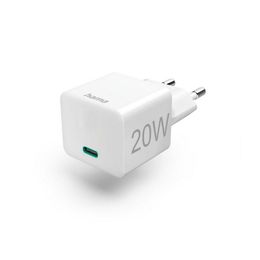 Hama Mini Ladegerät Smartphone, Power Delivery (PD)/Qualcomm®, 20 W, Weiß USB-Ladegerät (1-tlg), weiß