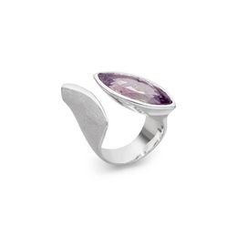 SKIELKA DESIGNSCHMUCK Silberring Amethyst Ring "Schiffchen" 25x9 mm (Sterling Silber 925) (1-tlg)
