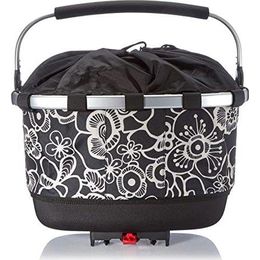 Klickfix Reisenthel Carrybag GT Gepäckträgertasche mit Aluminumrahmen für Racktime Fleur-schwarz