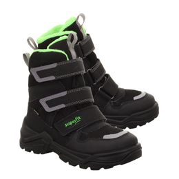 Superfit - Klett-Boots SNOW MAX TRIBLE gefüttert in schwarz/hellgrün, Gr.25