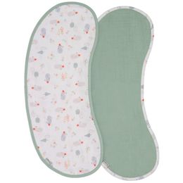 Sterntaler Musselin-Spucktuch IGEL BABY 2er-Pack in weiß/grün