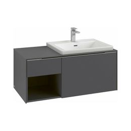 Villeroy & Boch Subway 3.0, 1001x423x516mm, Waschbeckenunterschrank, 2 Auszüge, C57102, Farbe: Front/Korpus: Graphite, Griff: Graphite - C57102VR - Villeroy&boch